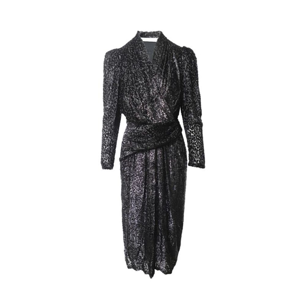 Pre Loved Iro Xonina Wrap-Effect Metallic Devore Velv… - Gem